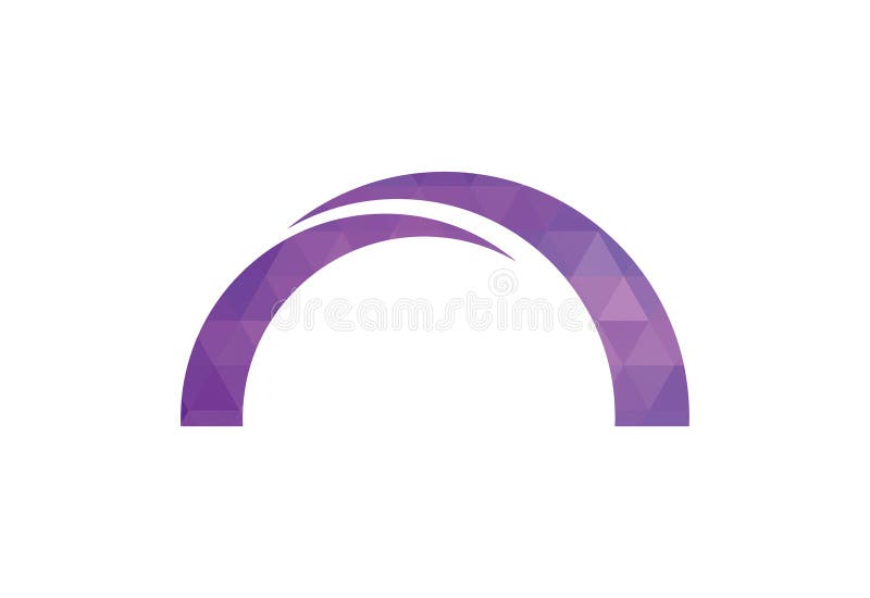 Low Poly and Bridge Logo Design, Vector Illustration Stock Illustration ...