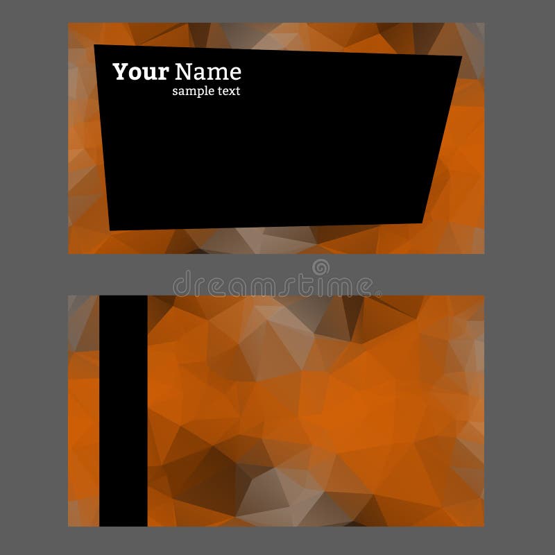 Low poly business card stock vector. Illustration of texture - 55261481