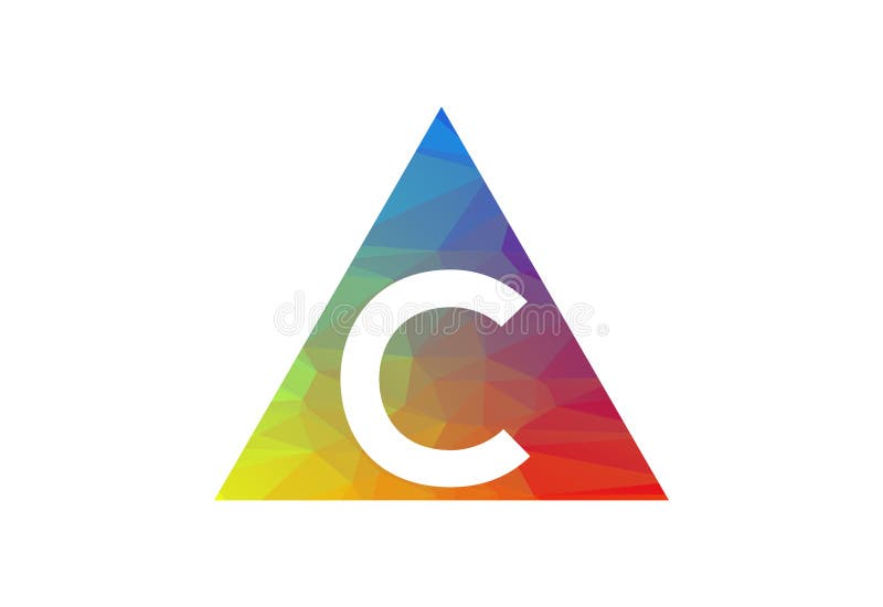 Low Poly and C Letter Logo Design, Vector Illustration Stock ...