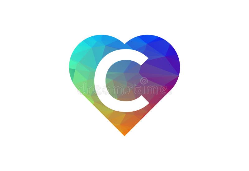 Low Poly and C Letter Logo Design, Vector Illustration Stock ...