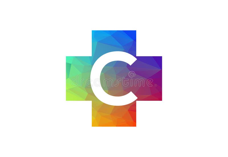 Low Poly and C Letter Logo Design, Vector Illustration Stock ...