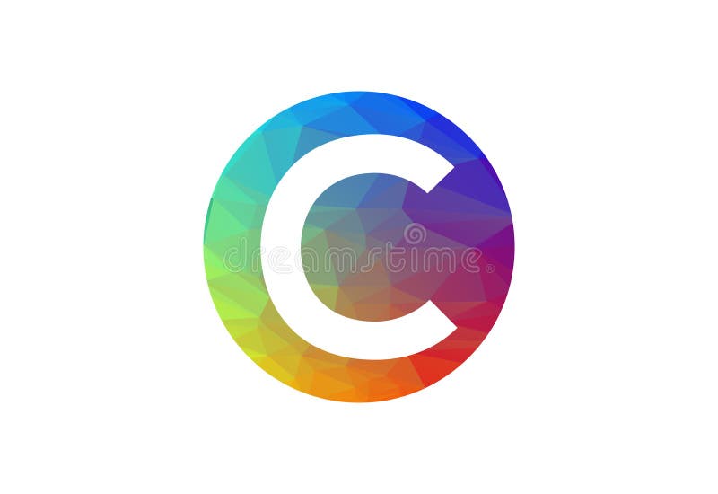 Low Poly and C Letter Logo Design, Vector Illustration Stock ...
