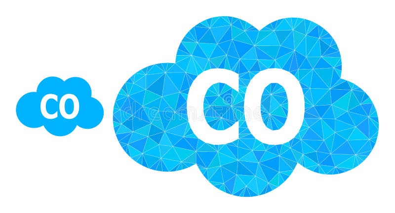 Vector Polygonal Carbon Monoxide Icon Stock Vector - Illustration of ...