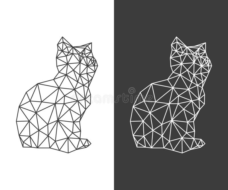 Low Poly Cat Art Vector Design Stock Vector - Illustration of icon ...