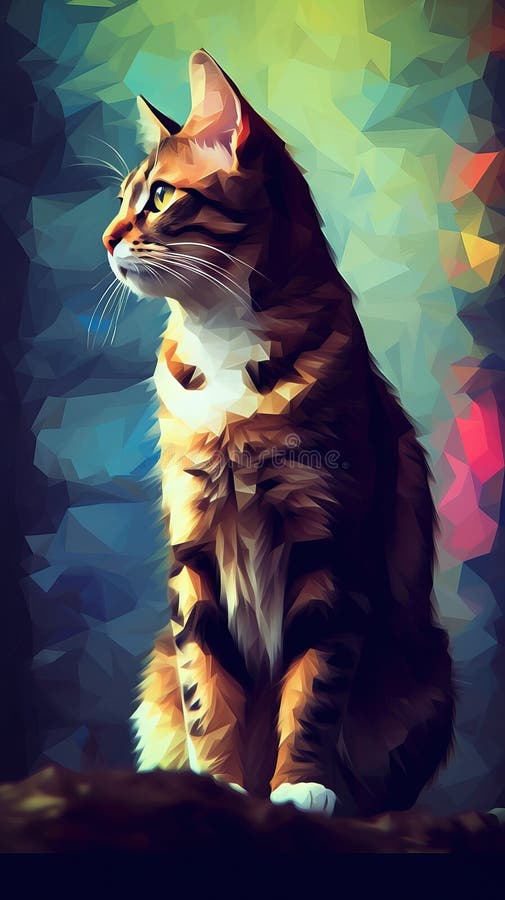 Low Poly Cat Dark Background Stock Photos - Free & Royalty-Free Stock ...