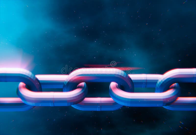 Futuristic Low Poly Chain Link Illustration Stock Illustration ...