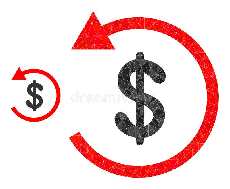 Vector Triangle Filled Chargeback Icon Stock Vector - Illustration of ...