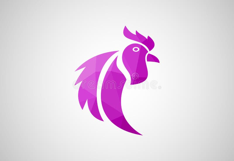 Low Poly and Chicken Logo Design, Vector Illustration Stock ...