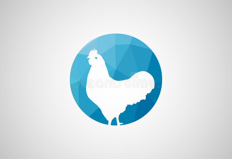 Low Poly and Chicken Logo Design, Vector Illustration Stock ...