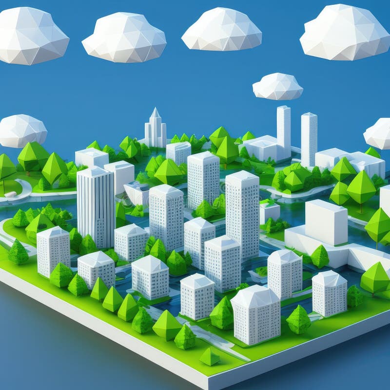 Cityscape Isometric Urban Scene Illustration Vector Design Generative ...