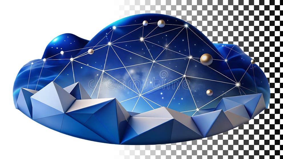 Low Poly Cloud, Geometric Sky, Abstract Cloudscape, Modern Design ...