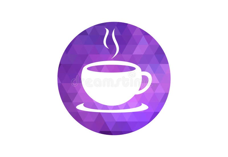 Low Poly and Coffee Shop Logo Design Vector Illustration Stock Vector ...