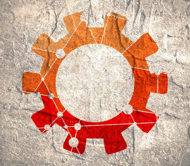Low poly cog wheel concept stock illustration. Illustration of pattern ...