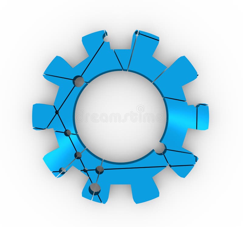 Low poly cog wheel concept stock illustration. Illustration of power ...