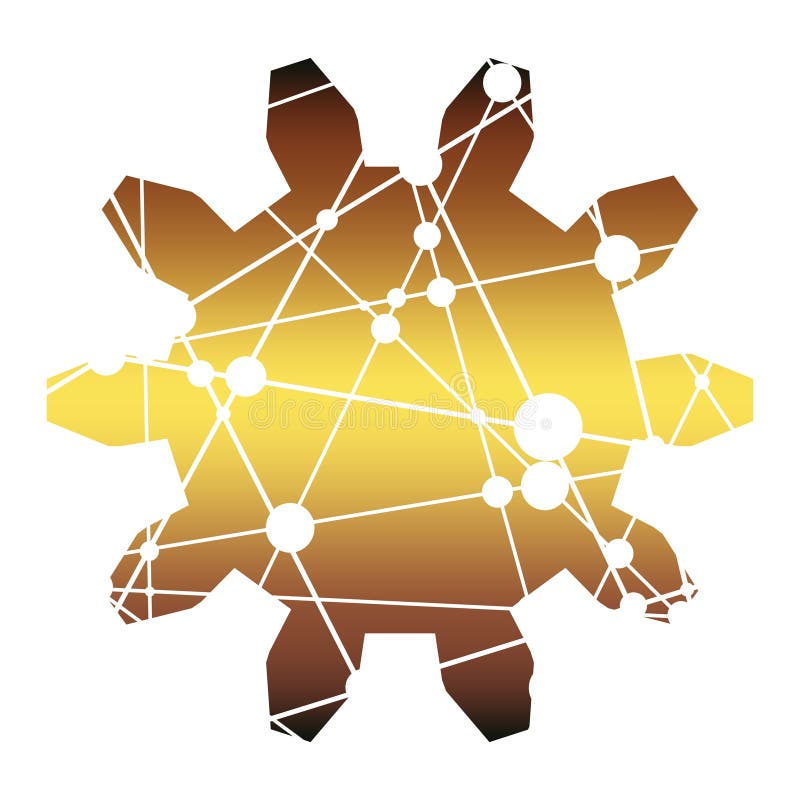 Low poly cog wheel concept stock photo. Image of factory - 93719932