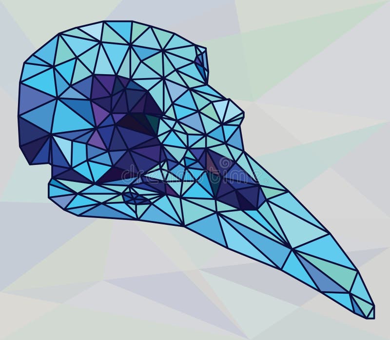 Low-poly Colorful Geometric Bird Skull Art Stock Illustration ... Low-poly Colorful Geometric Bird Skull Art Stock Illustration ...