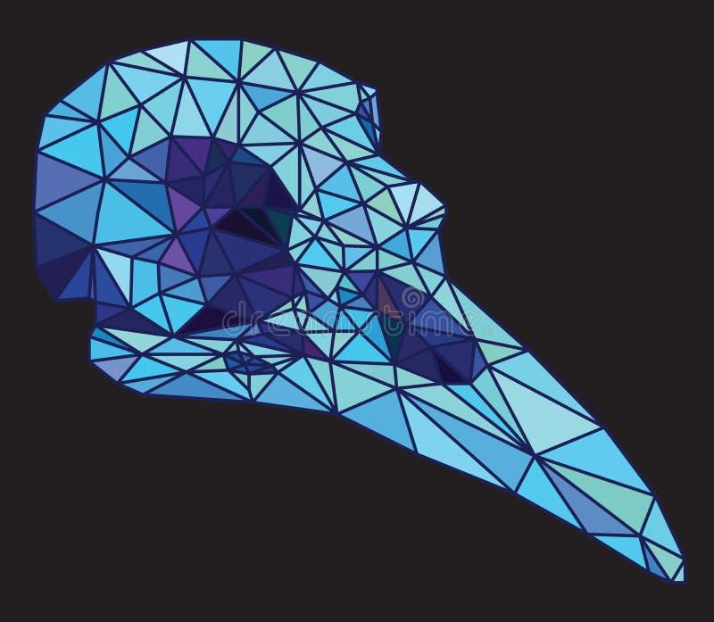Low-poly Colorful Geometric Bird Skull Art Stock Illustration ... Low-poly Colorful Geometric Bird Skull Art Stock Illustration ...