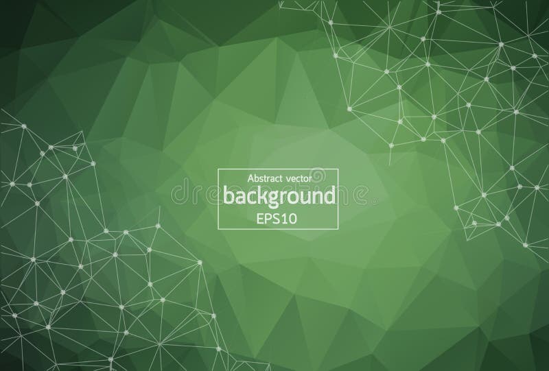 Low Poly Connecting and Dots Background. Vector Tech Design Stock ...