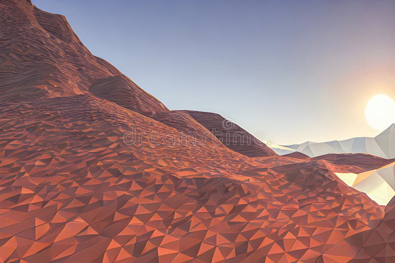 Low Poly Creating Elements Landscape from Scratch with As Few Geometric ...