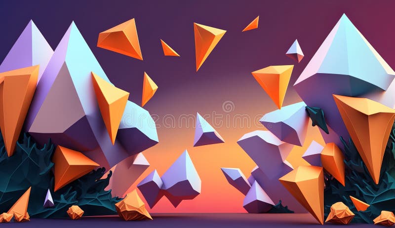 Low Poly Creative Background. Using Your Project Design. Stock ...