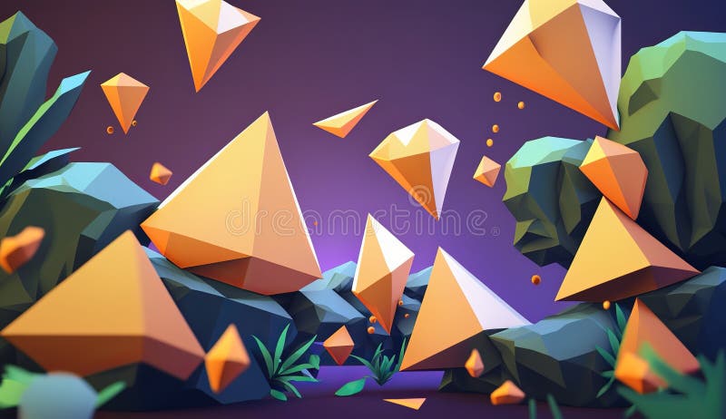 Low Poly Creative Background. Using Your Project Design. Stock ...
