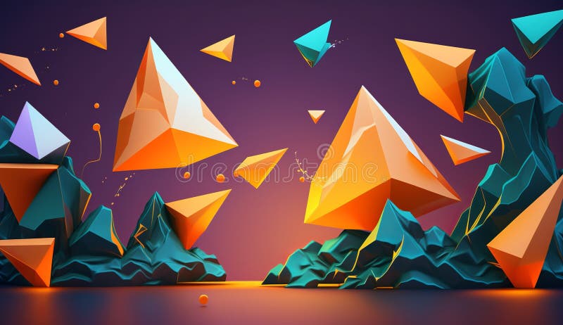 Low Poly Creative Background. Using Your Project Design. Stock ...