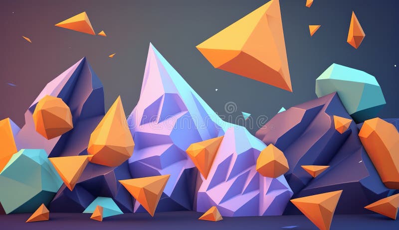 Low Poly Creative Background. Using Your Project Design. Stock ...