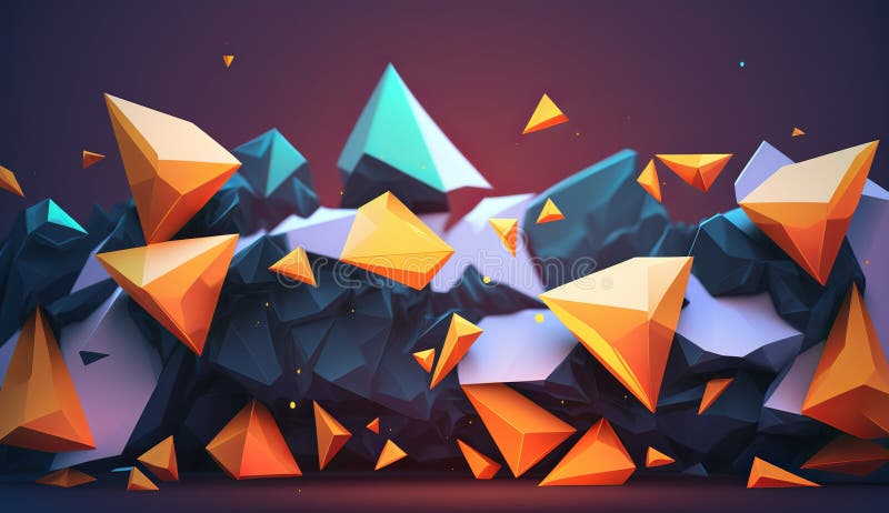 Low Poly Creative Background. Using Your Project Design. Stock ...