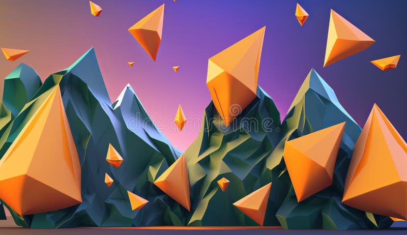 Low Poly Creative Background. Using Your Project Design. Stock ...