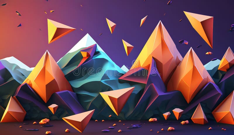 Low Poly Creative Background. Using Your Project Design. Stock ...