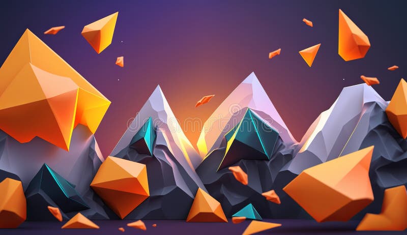 Low Poly Creative Background. Using Your Project Design. Stock Image ...