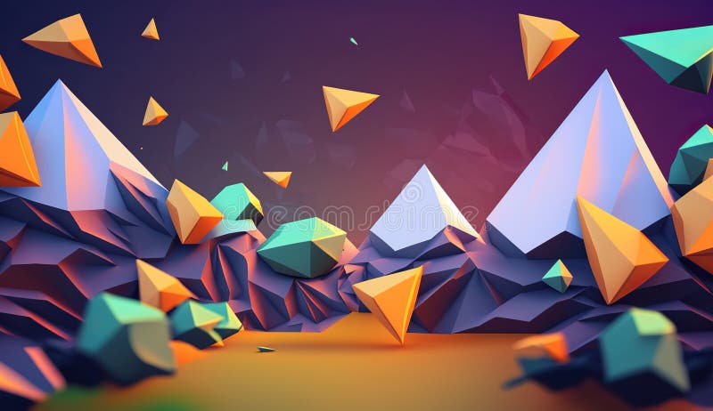 Low Poly Creative Background. Using Your Project Design. Stock ...