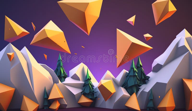 Low Poly Creative Background. Using Your Project Design. Stock ...