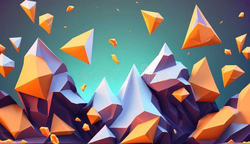 Low Poly Creative Background. Using Your Project Design. Stock ...
