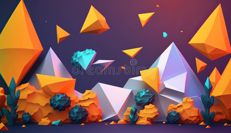 Low Poly Creative Background. Using Your Project Design. Stock ...