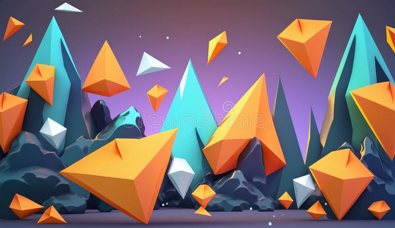 Low Poly Creative Background. Using Your Project Design. Stock ...