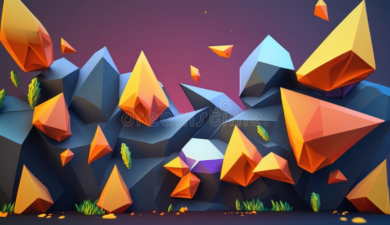 Low Poly Creative Background. Using Your Project Design. Stock ...