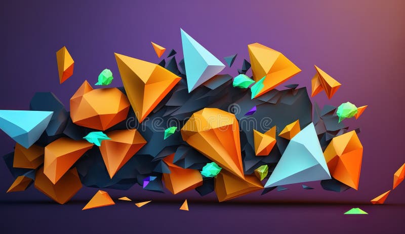 Low Poly Creative Background. Using Your Project Design. Stock ...