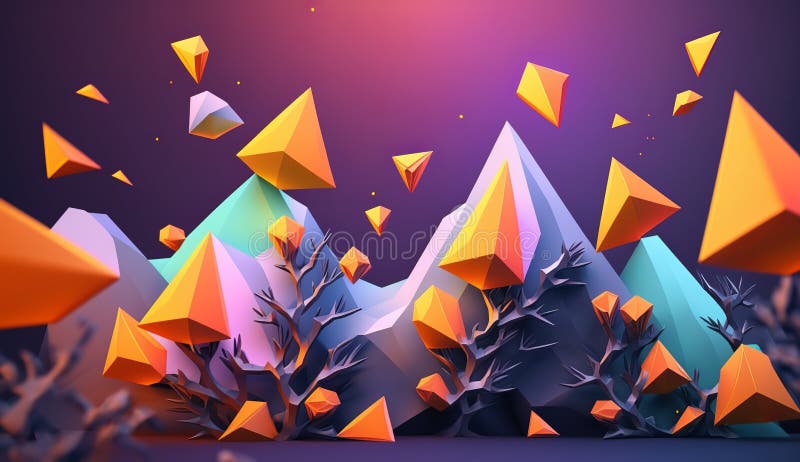 Low Poly Creative Background. Using Your Project Design. Stock ...
