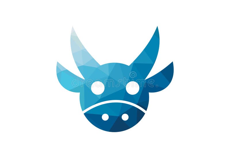 Low Poly and Creative Cow Head Logo Design, Vector Design Template ...