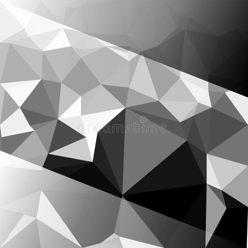 Abstract Grey, Black and White Polygon Background. Stock Vector ...