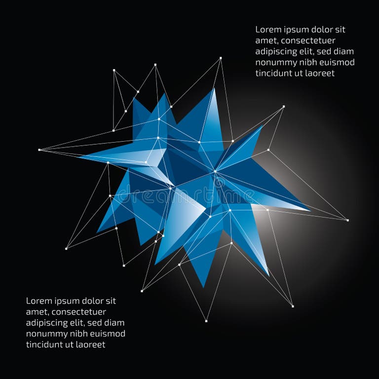 Low Poly Crystal Infographic Stock Vector - Illustration of ...