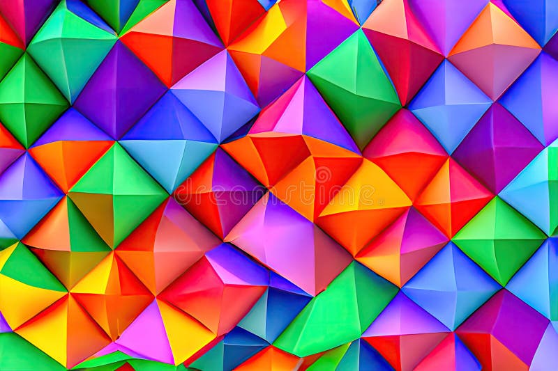Low Poly 3d Abstract Color Basic Shapes with a Few Geometric Elements ...