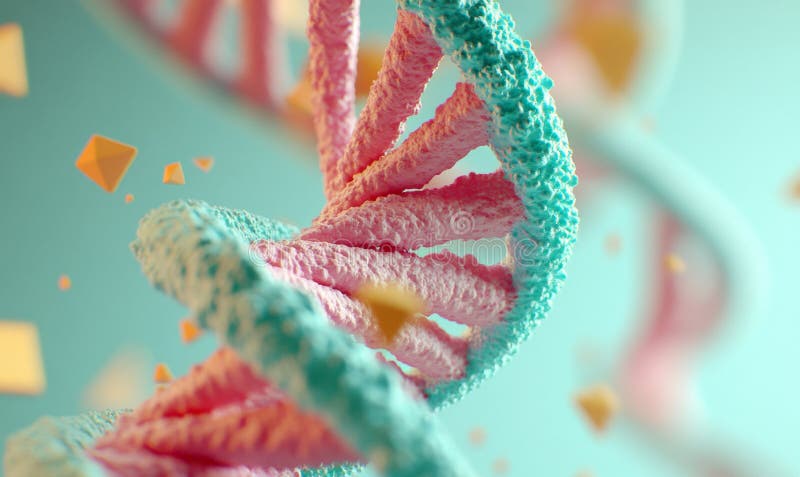 A Low Poly 3D Chemical Molecule Structure of Gene Therapy DNA. Includes ...
