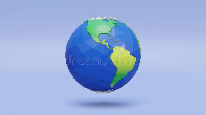 Low-poly 3D Earth stock video. Video of poly, space - 352163565