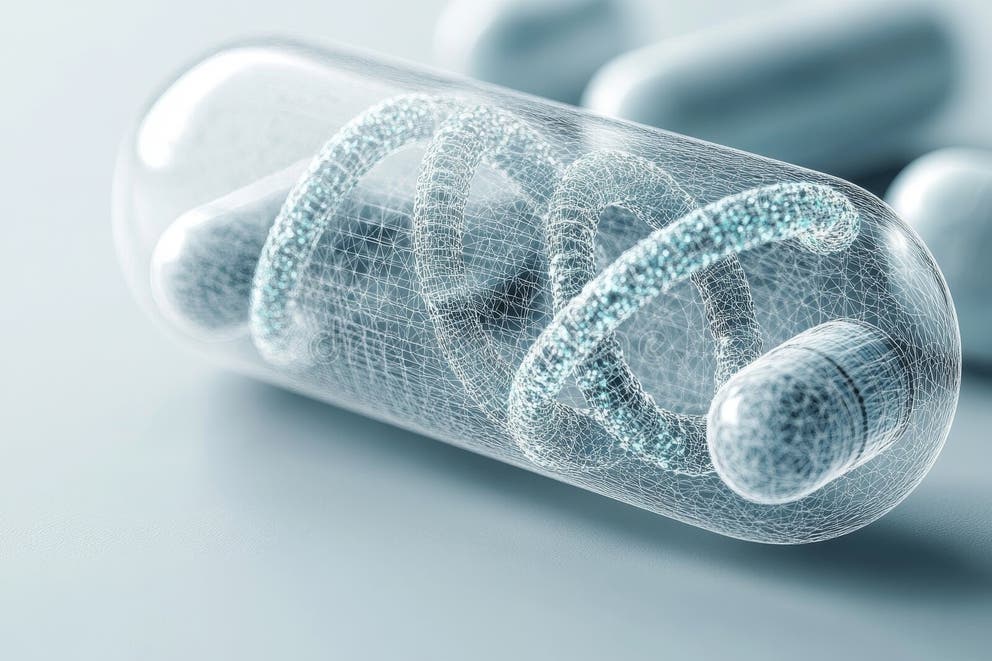 A Low Poly, 3D Illustration of a Gene Therapy DNA Molecule with ...