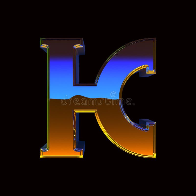 Low Poly 3D Letter with Chrome Effect in the Dark.Custom Font Rendered ...