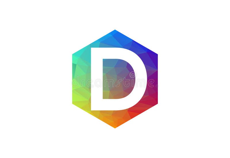 Low Poly and D Letter Logo Design, Vector Illustration Stock ...