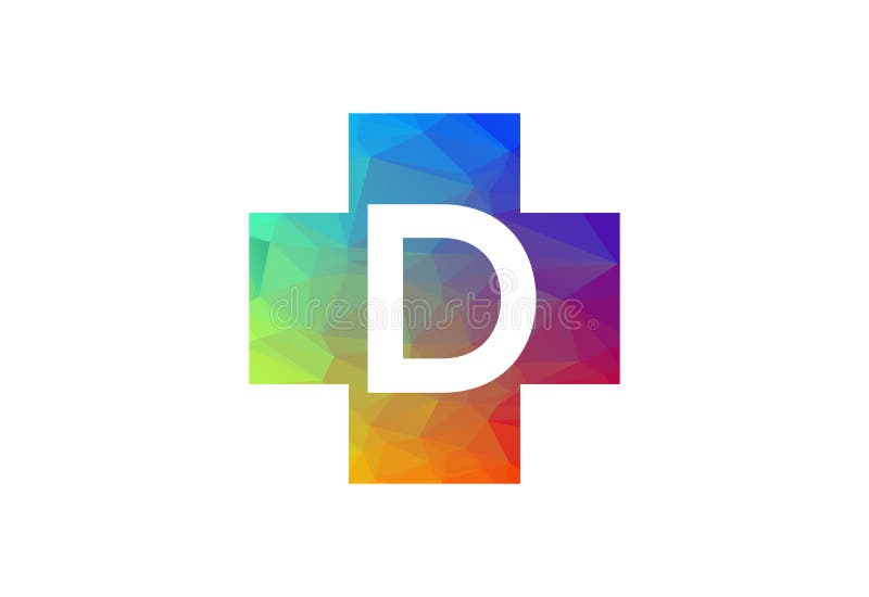 Low Poly and D Letter Logo Design, Vector Illustration Stock ...