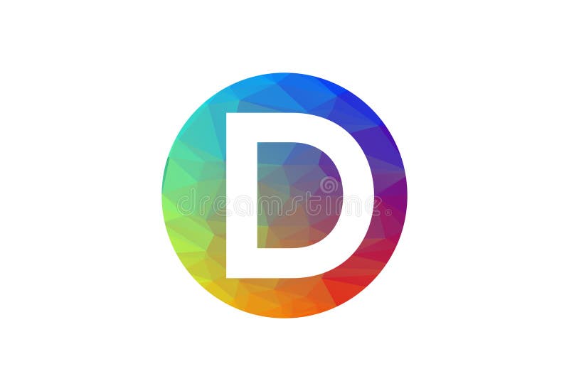 Low Poly and D Letter Logo Design, Vector Illustration Stock ...